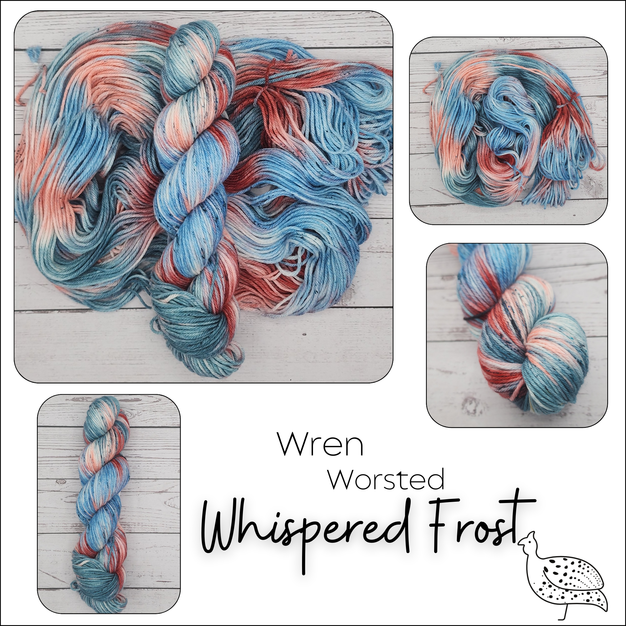 Wren Whispered Frost – Indigo Guinea Fiber