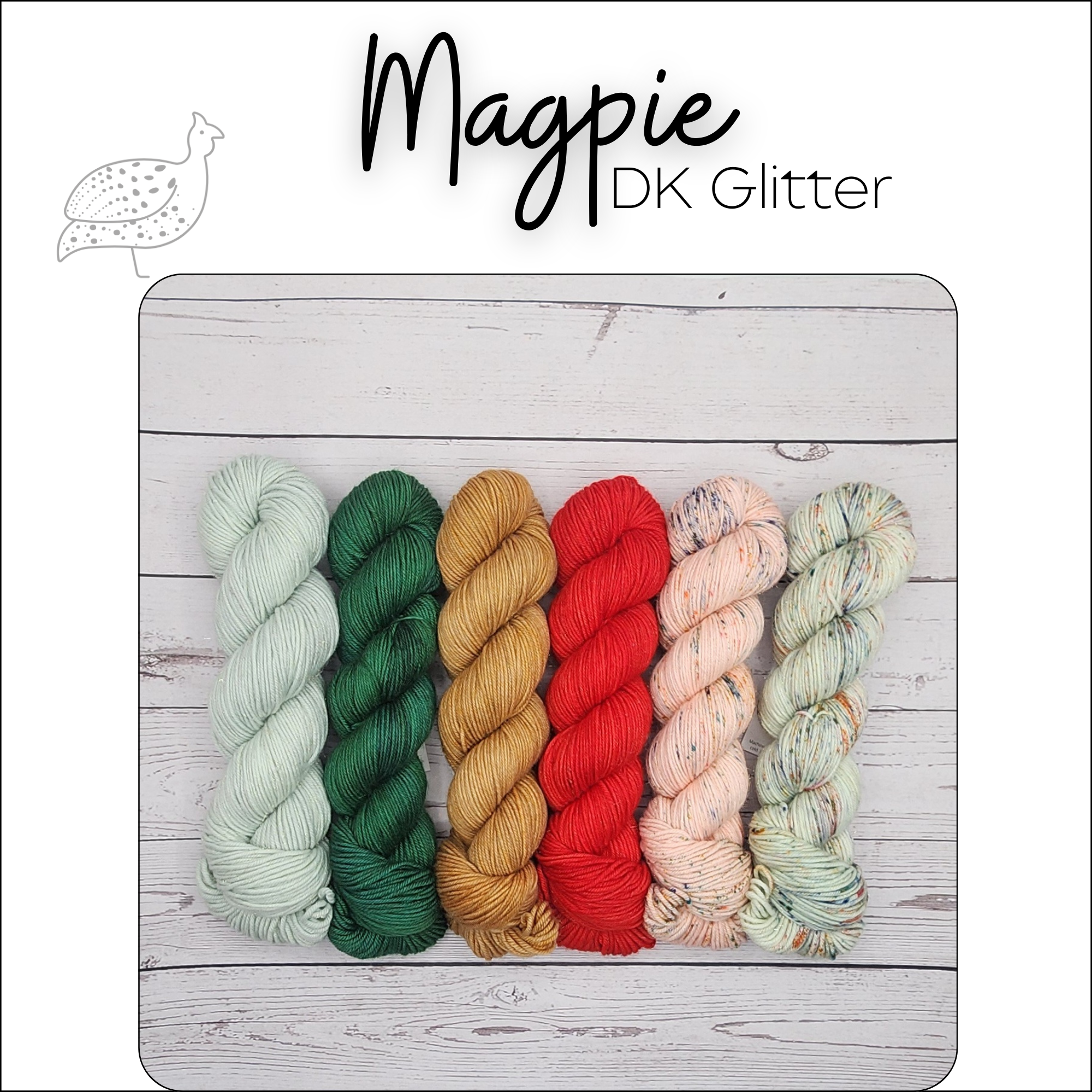 Magpie DK Glitter – Indigo Guinea Fiber